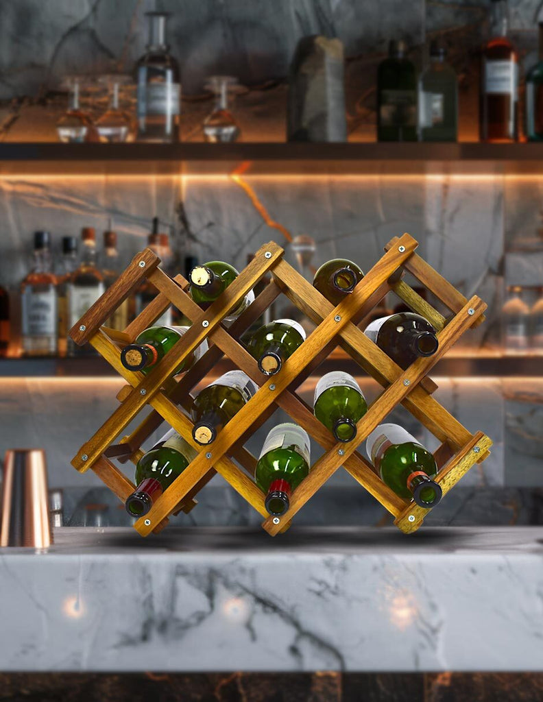 Cava de Madera para 10 Botellas de Parota – Hogare